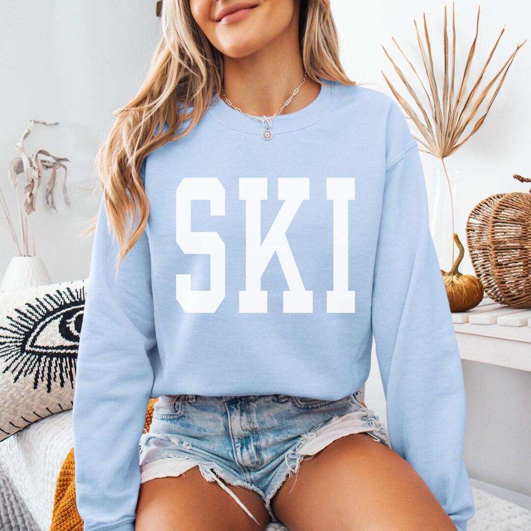 Ski Sweatshirt, Ski Club Sweater, Skiing Crewneck, Winter Bachelorette ...