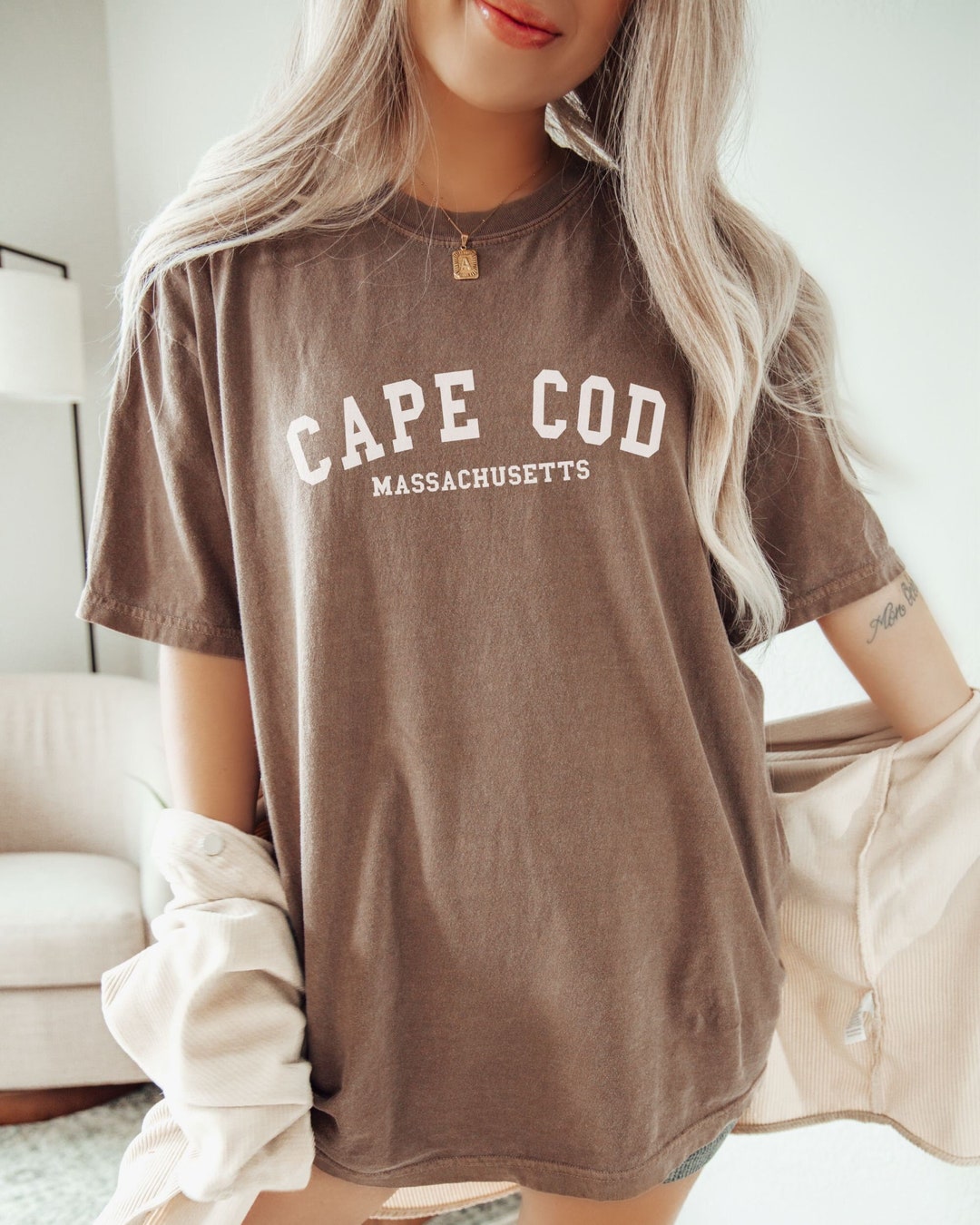 Cape Cod Shirt, Comfort Colors Trendy Varsity T Shirt, Aesthetic ...