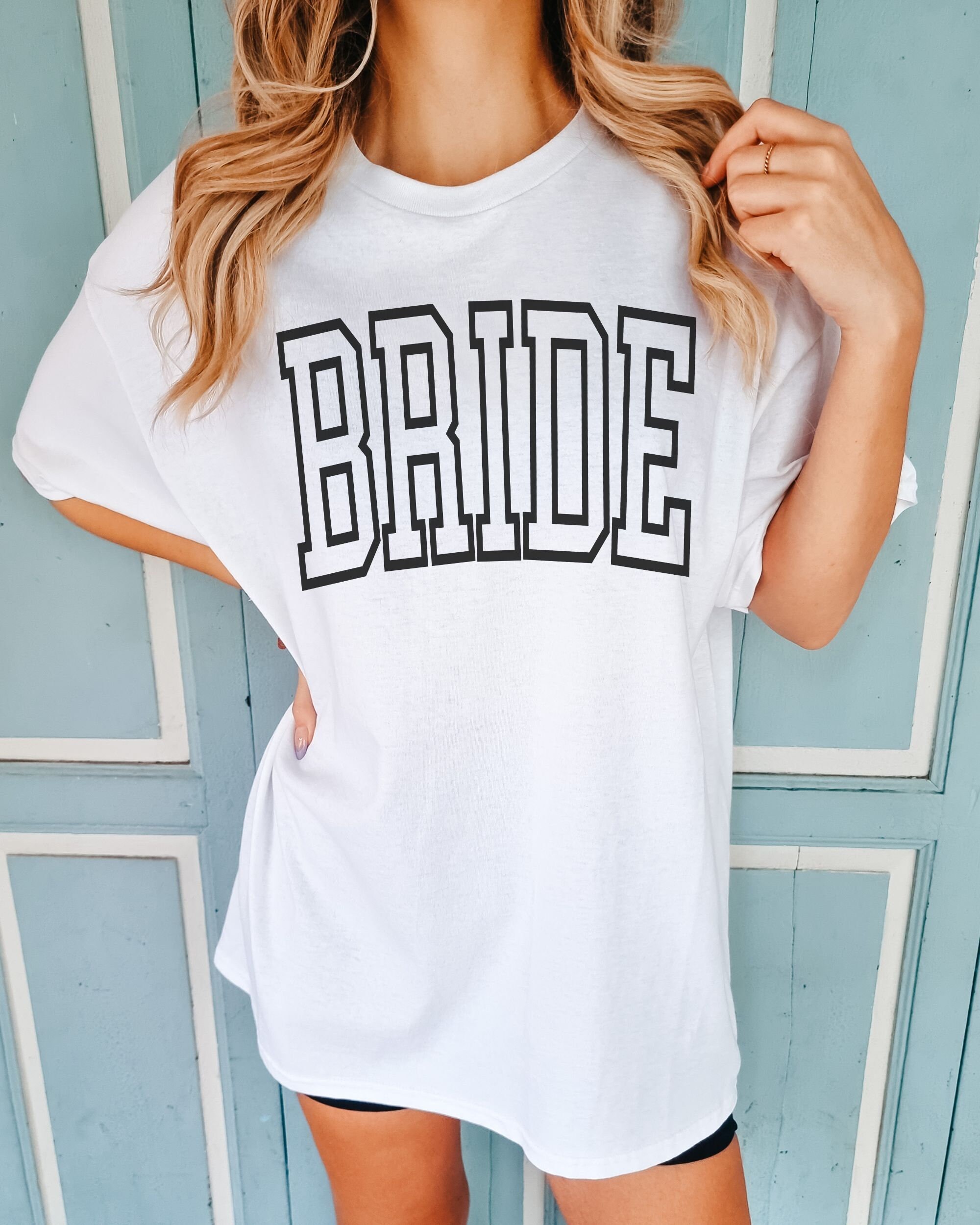 Comfort Colors Bride Shirt, Trendy Oversized Bride Tee, Bride to Be ...