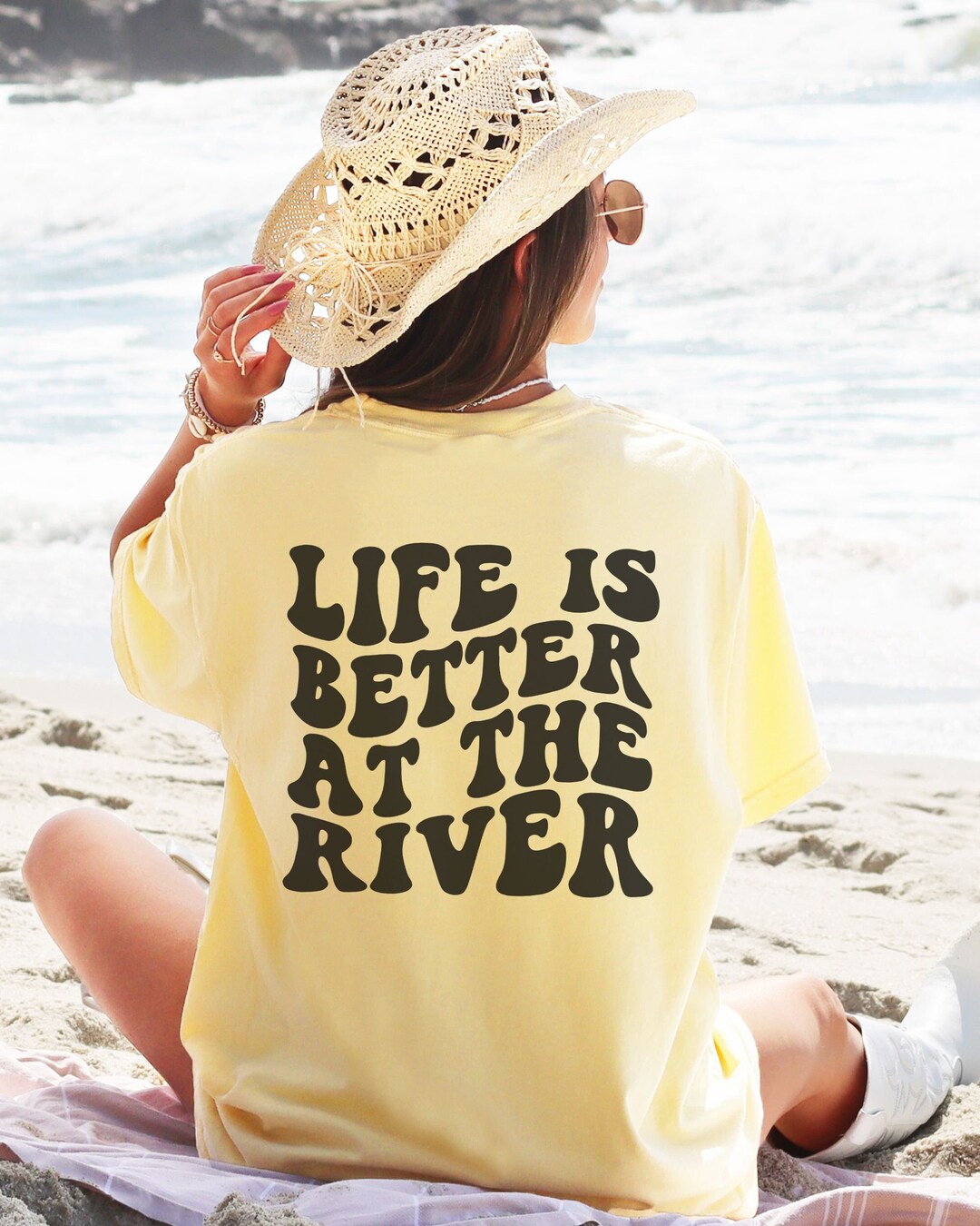 Life is Better at the River Shirt, Retro Comfort Colors River Shirt ...