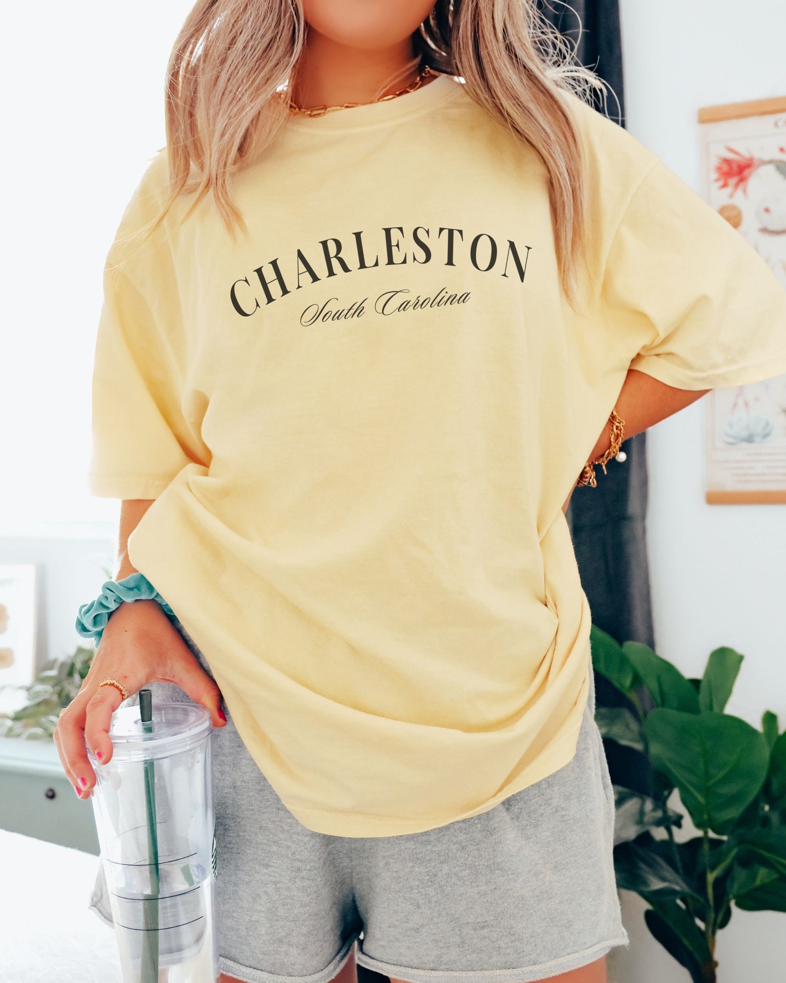 Charleston Shirt, Comfort Colors Trendy Varsity T Shirt, Aesthetic ...