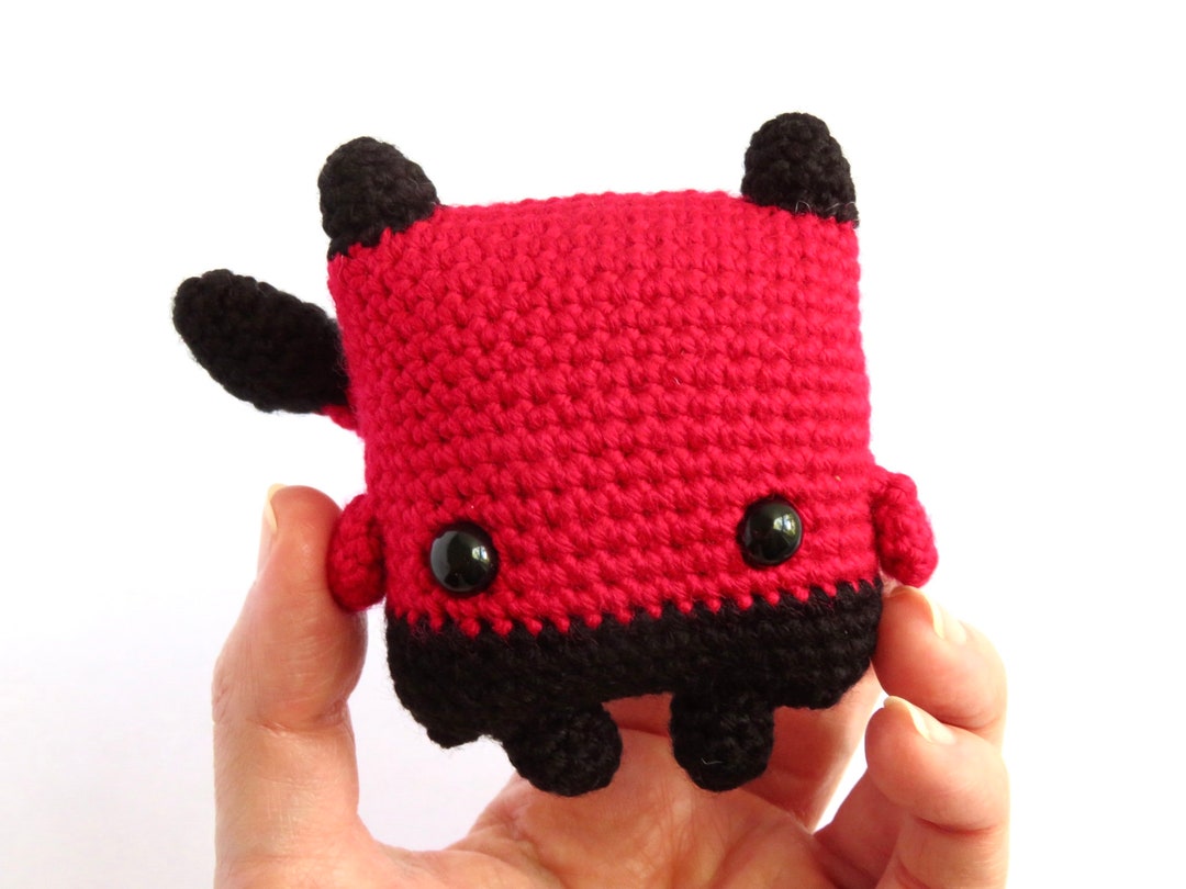 Plush Devil Toy | Cute Demon Halloween Decoration | Hand Crocheted Doll ...