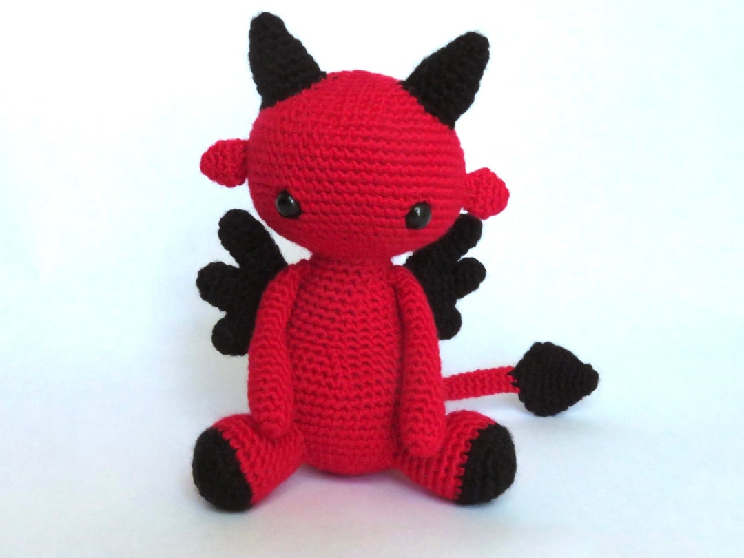 Devil Plush Crochet Toy | Creepy Cute Halloween Decoration | Amigurumi ...