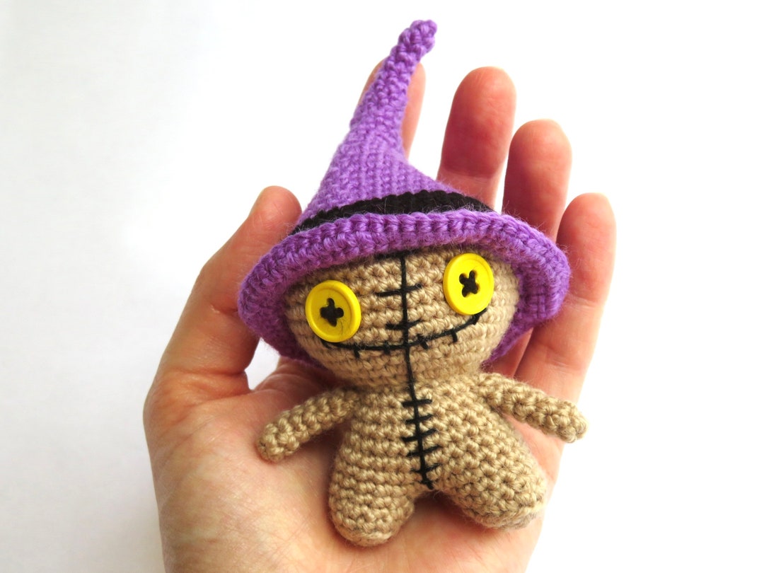 Halloween Witch Poppet | Creepy Crochet Amigurumi Doll With Button Eyes ...