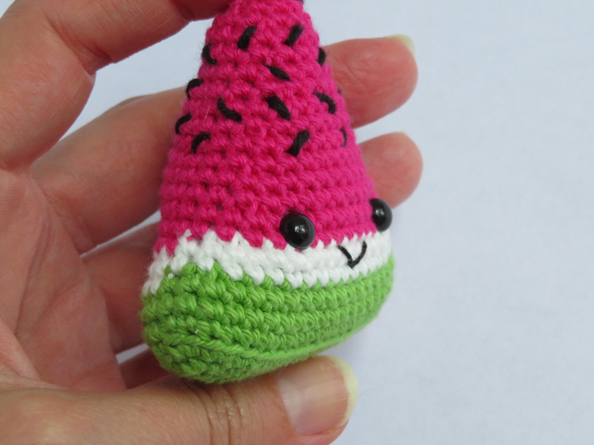 Tiny Watermelon Slice Plush Tiny Crochet Toy summertime Amigurumi - Etsy