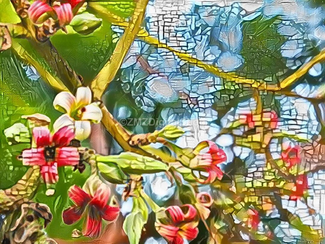 Bunga, Flower, Digital Art, Wallpaper, Wall Art Downloadable - Etsy