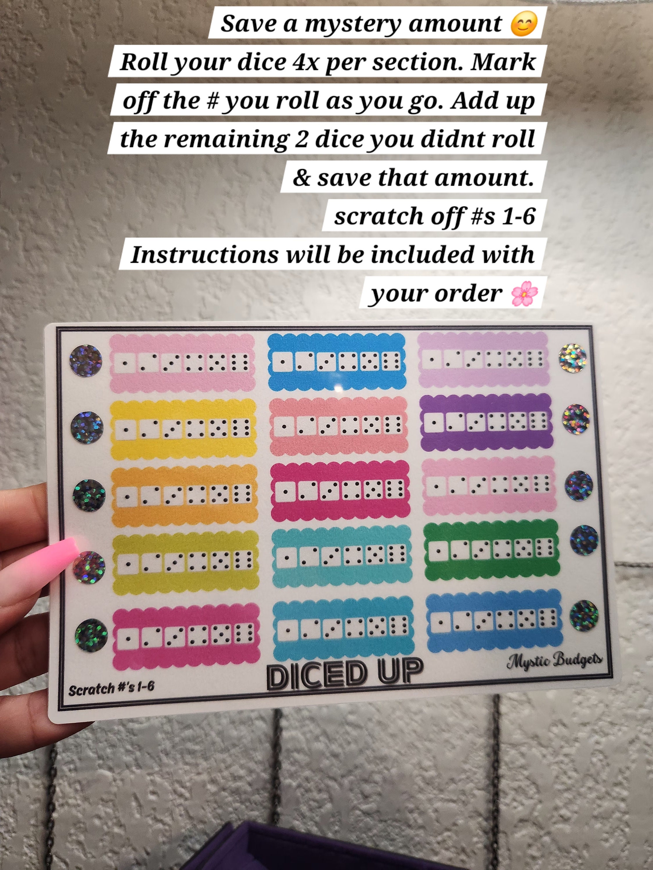 Diced up Scratchoff Savings Challenge - Etsy