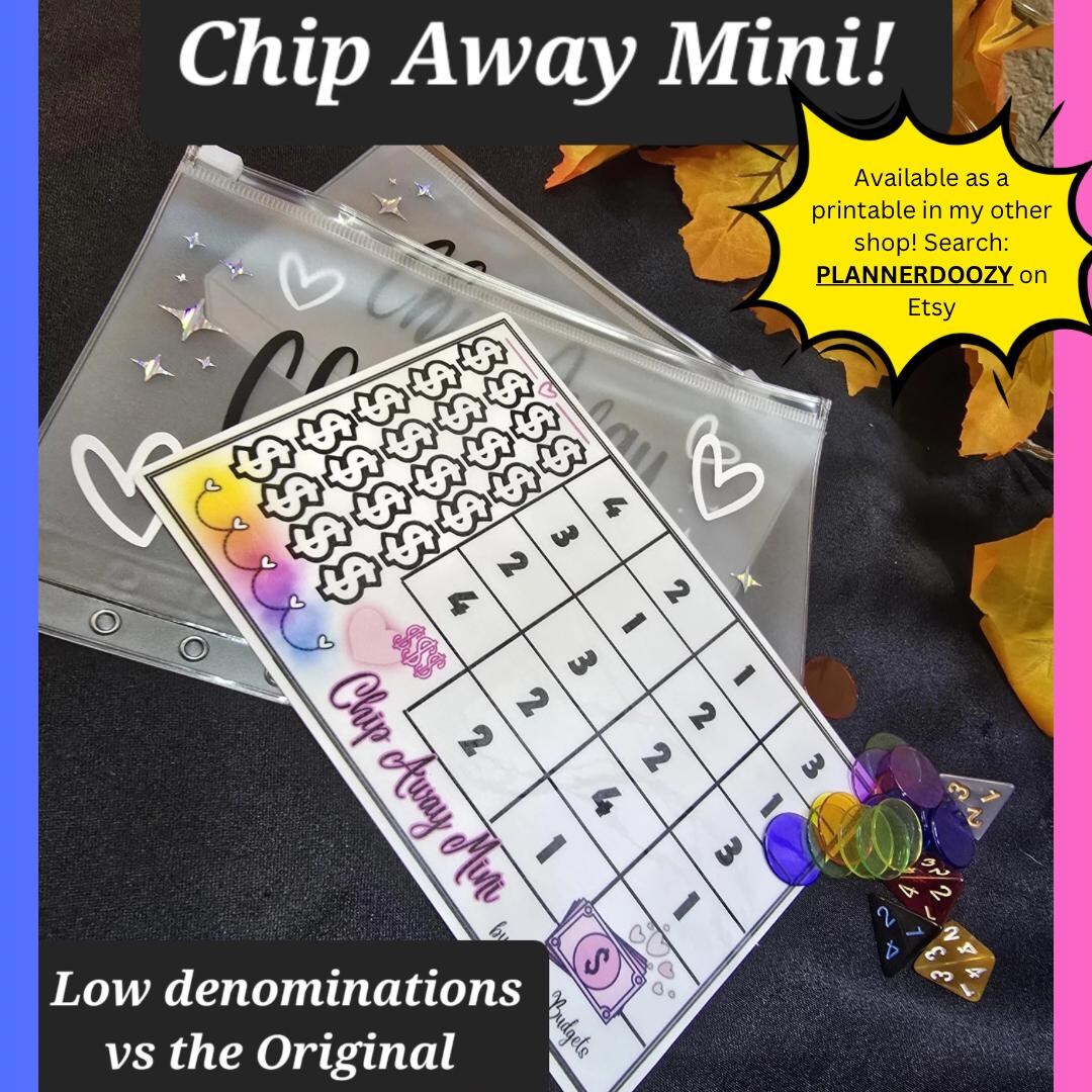 Chip Away Mini, Low Denomination Savings Challenge - Etsy