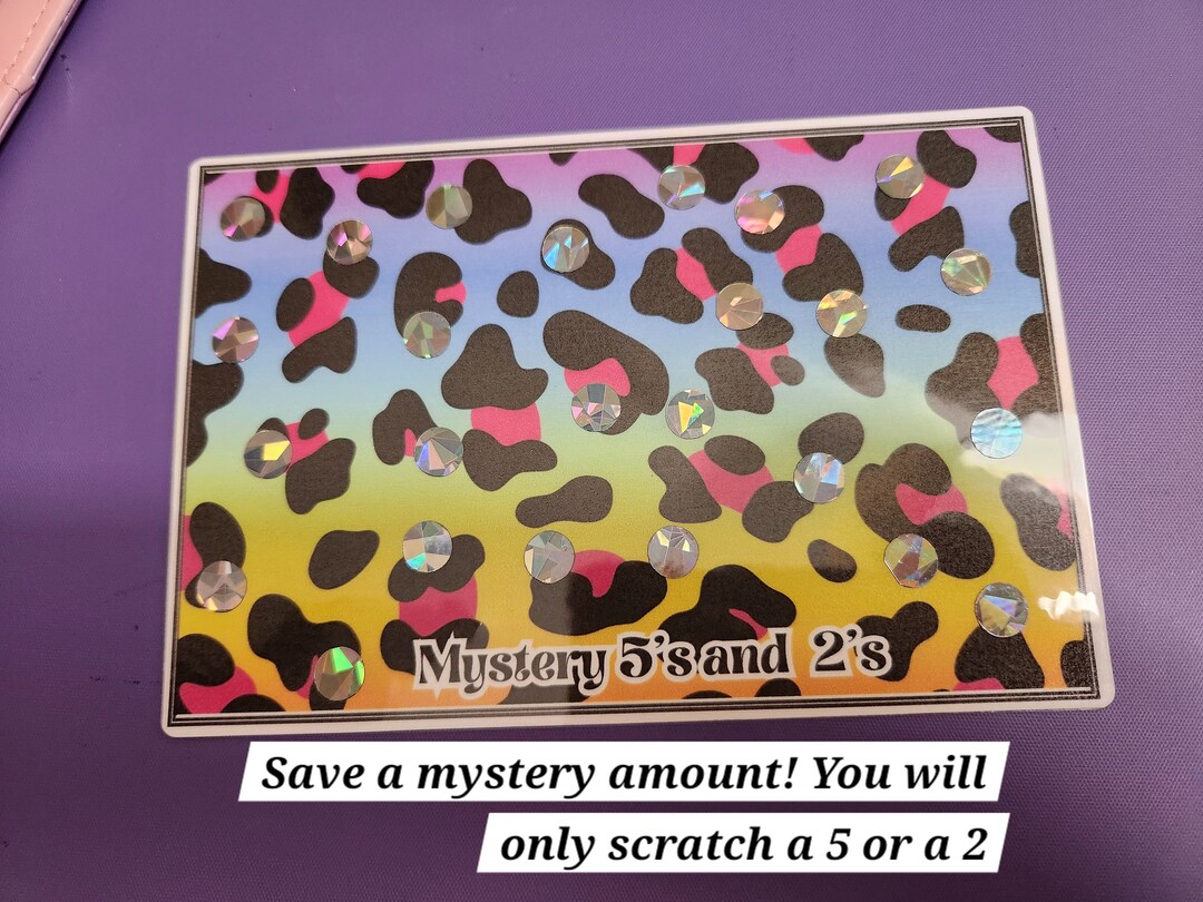 Mystery 5 & 2 Scratch off Savings Challenge - Etsy