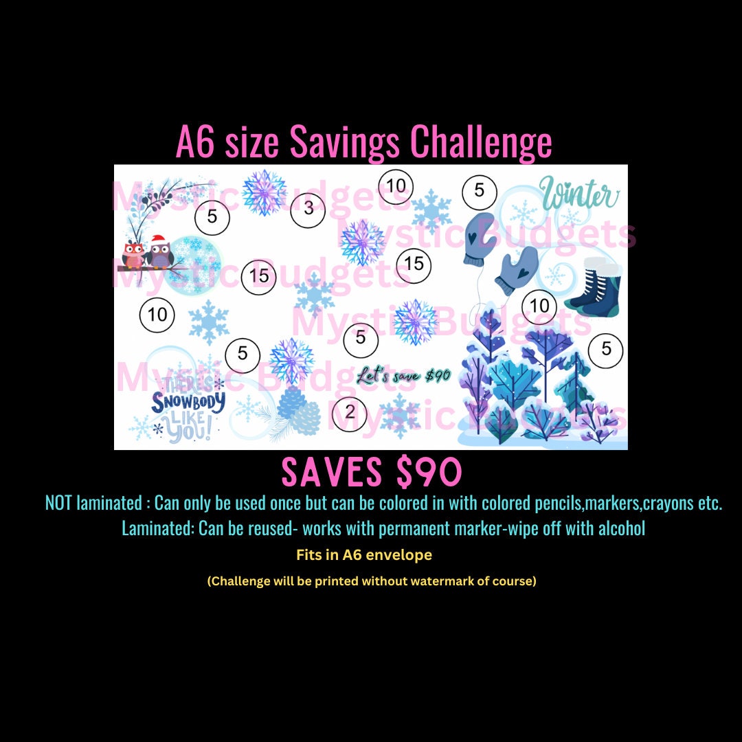 Winter Blue Savings Challenge - Etsy