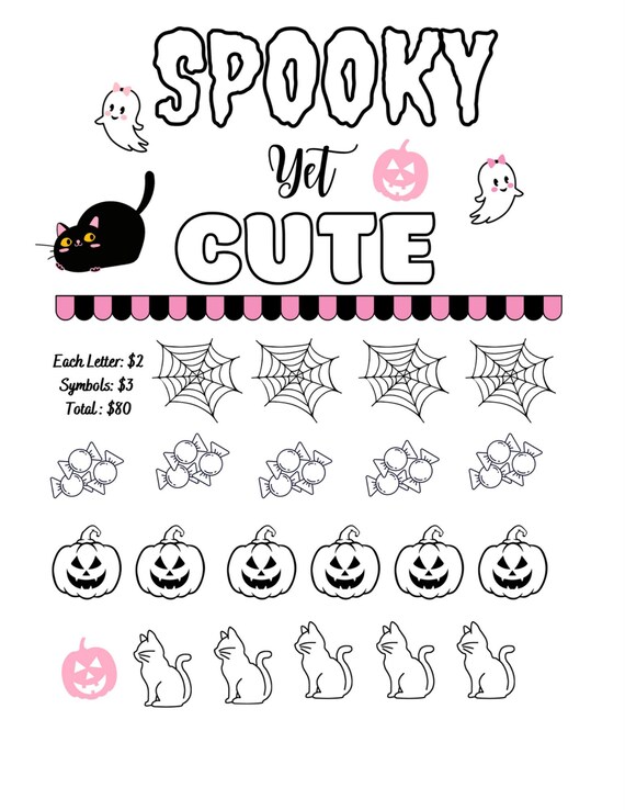 Spooky Cute Savings Challenge Printable/digital - Etsy