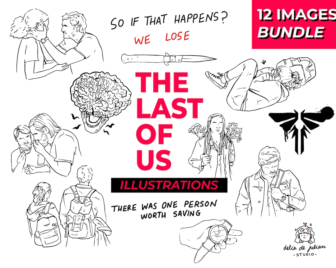 TLOU Tattoo Designs Sheet - DIGITAL DOWNLOAD - | Joel Miller, Ellie ...