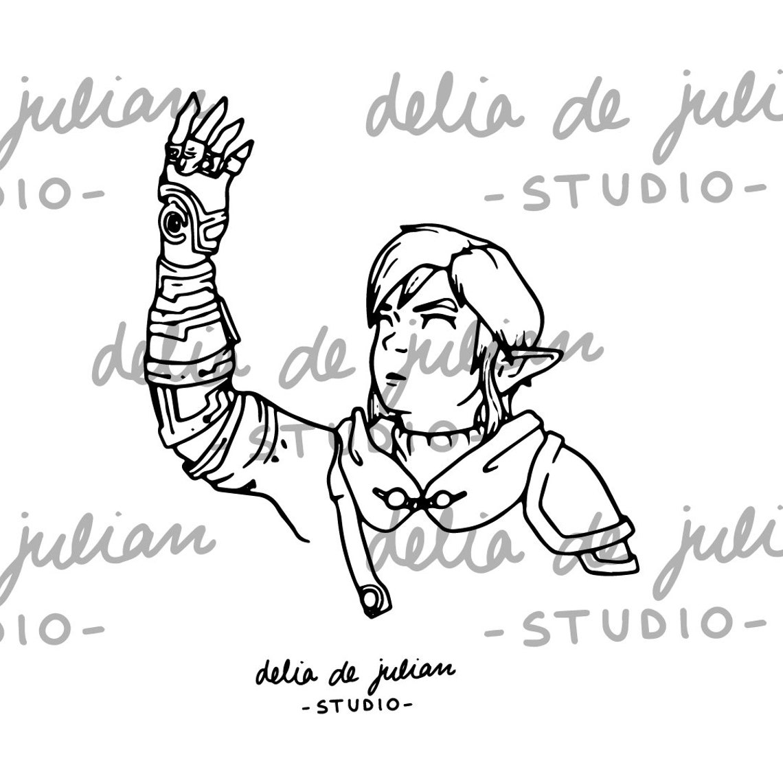 ZELDA & LINK Tears of the Kingdom, TOTK- Tattoo Designs Illustrations ...