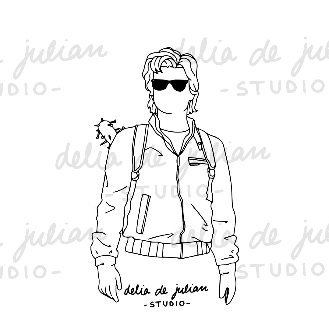 6 STEVE HARRINGTON Bundle Illustrations From Stranger Things ...