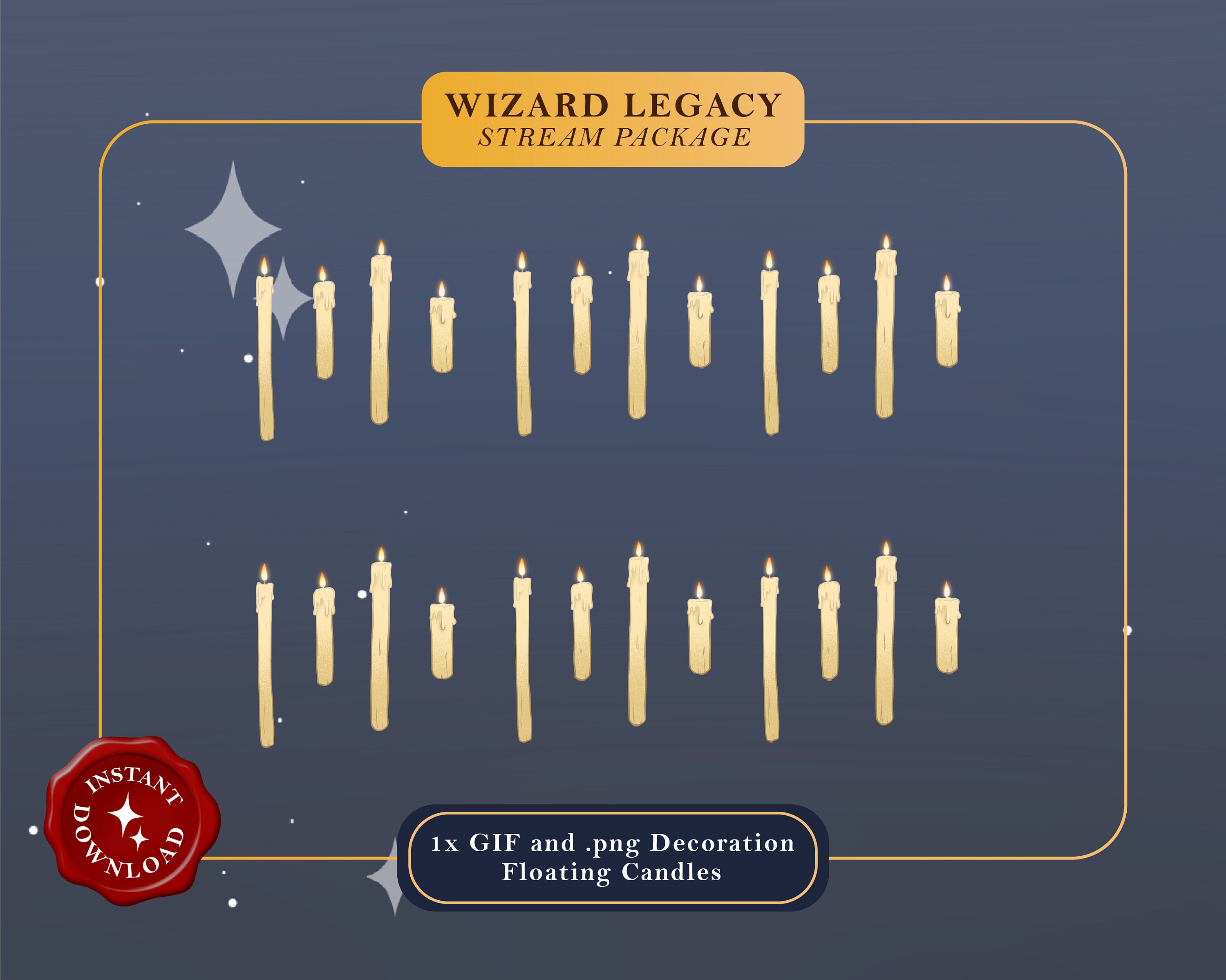 WIZARD LEGACY Stream Bundle Animated - Twitch - Youtube - Overlay - Magic - Wizard - Legacy - Etsy