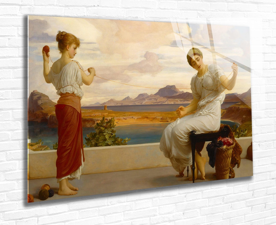 Tempered Glass Wall Art Winding the Skein Printing Wall Art Famous Oil ...
