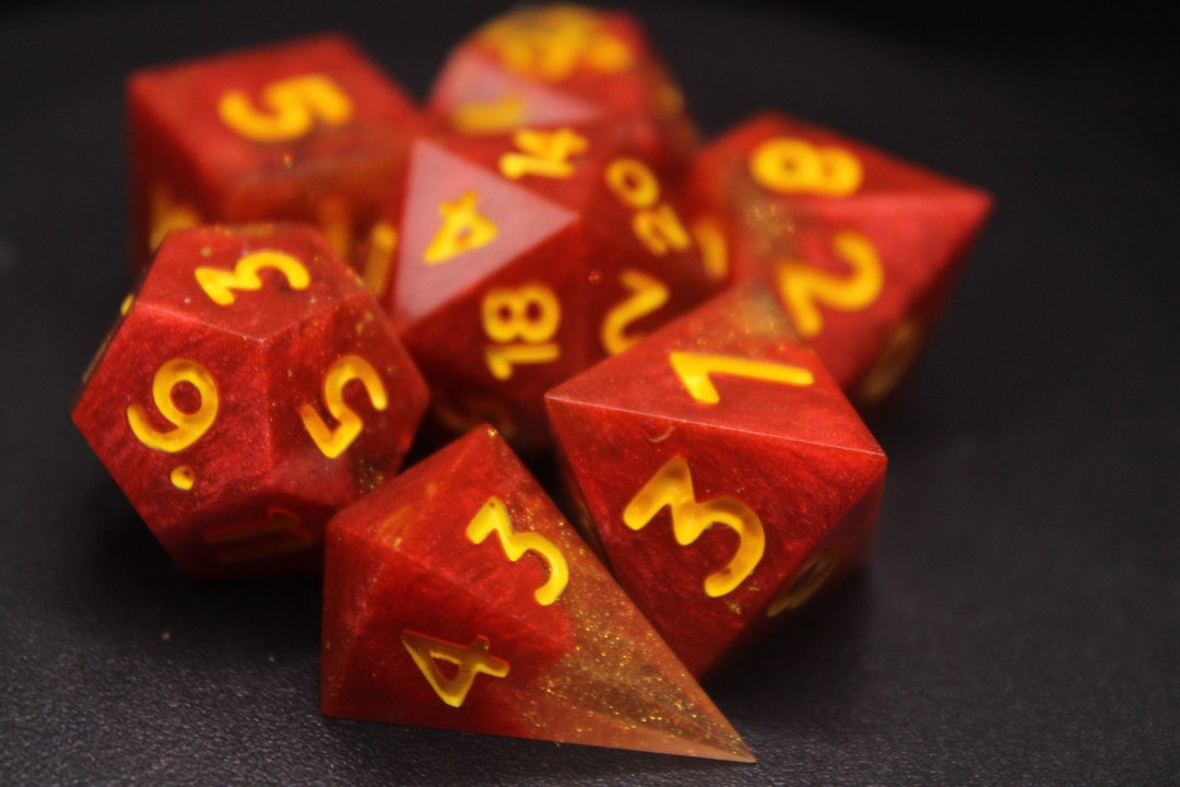 Ember Spell 7 Piece Dice Set - Etsy