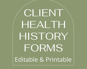 Printable Client History Forms - Etsy