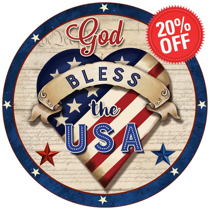God Bless America Sign - Etsy