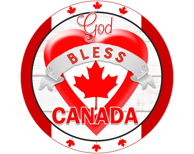 God Bless Canada Wreath Sign, Canadian Pride Sign, Proud to Be Canadian ...