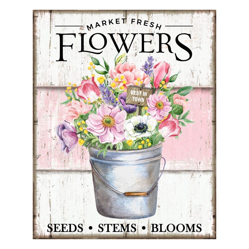 Fresh Flower Market Sign - Etsy