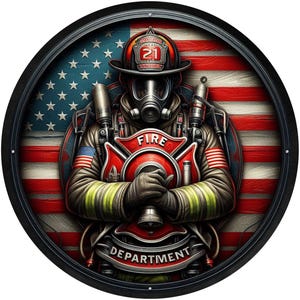 Fire Department Emblem Metal Wreath Sign, Sign for Fire Department ...
