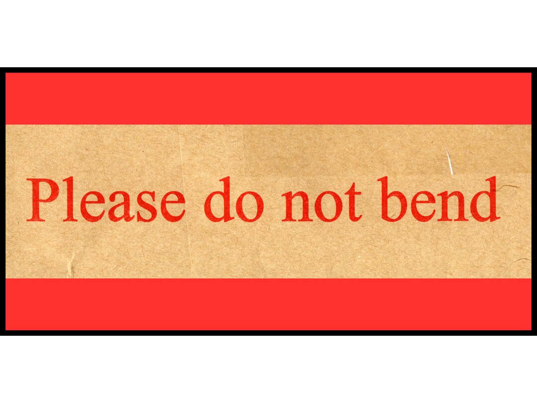 General Do Not Bend Shipping Box Label, Do Not Bend Sticker, Do Not ...