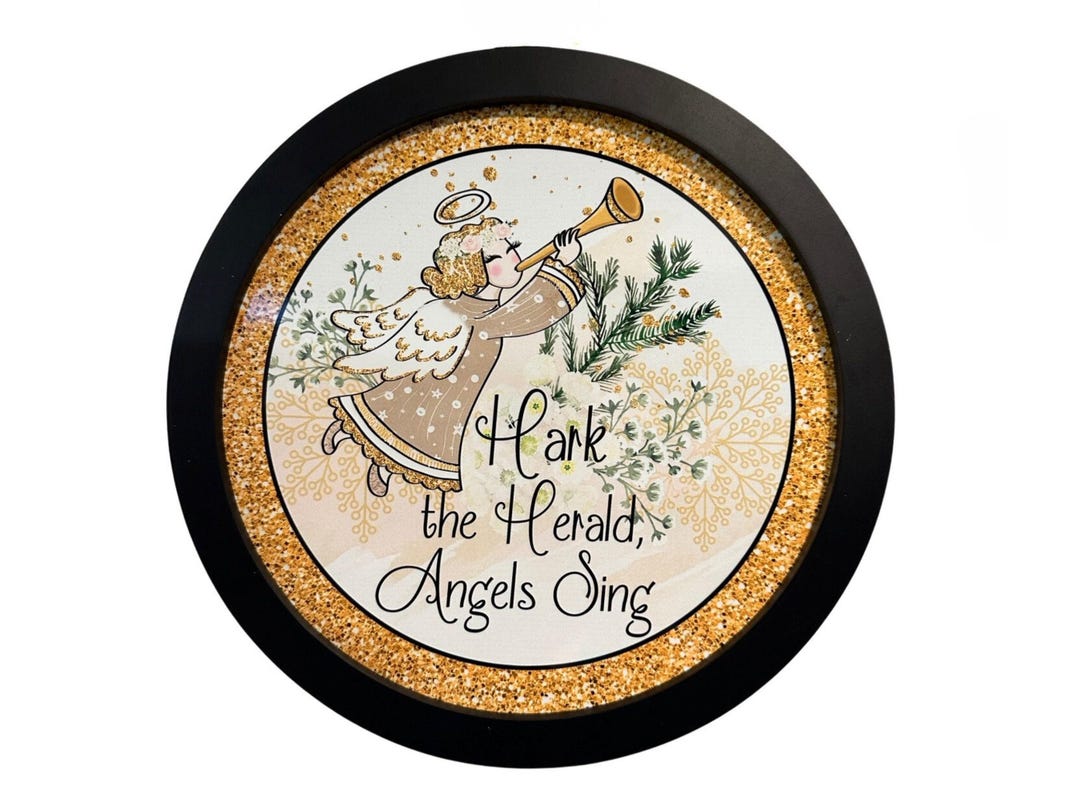 11" Round Wood Frame - Black, Fits a 10" Round Sign or Picture - Etsy