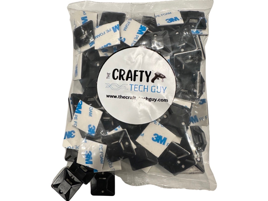 Cable Tie Mount for Wreath Making, Sign Mount for Crafting, Black Tie ...