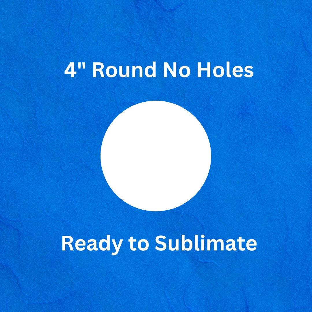 Sublimation Blank, White Circle Blank, 4" Diameter Round Blank, 4 Inch ...