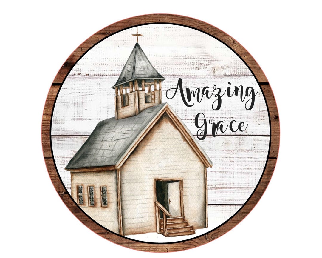 Amazing Grace Country Church Sign - Etsy