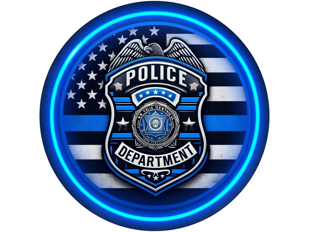 Back the Blue Police Support Metal Wreath Sign, Sign for Police ...