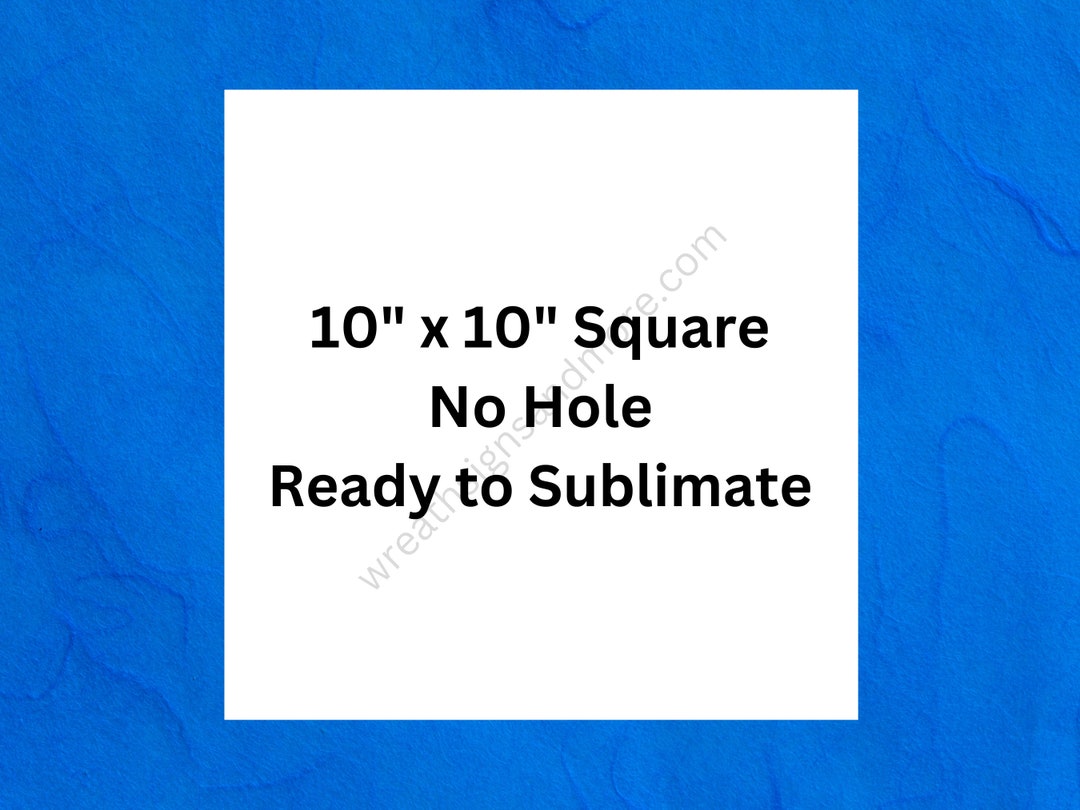 Sublimation Blank, White Square Blank, 10" X 10" Square Blank, Square ...