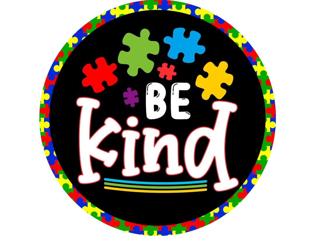 Be Kind Autism Awareness Wreath Sign, Neurodiversity Wall Art, Autism ...