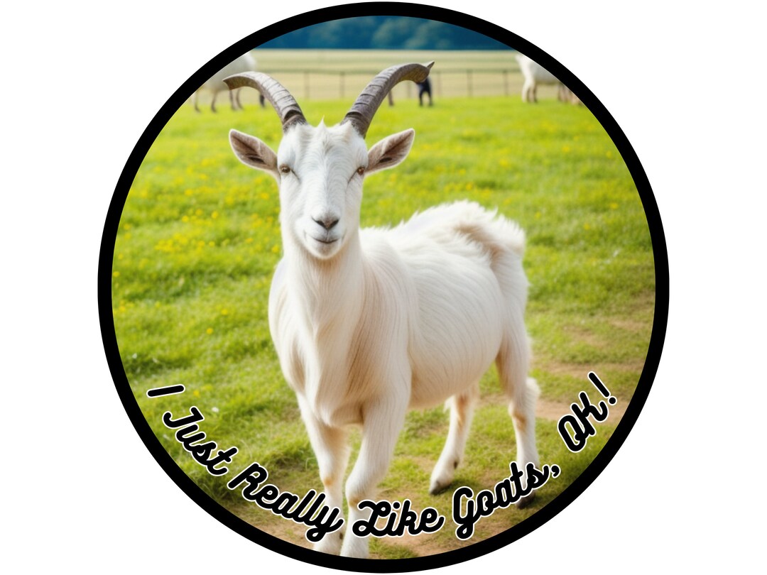 Realistic Goat Standing in a Pasture Wreath Sign, Sign for All Seasons ...