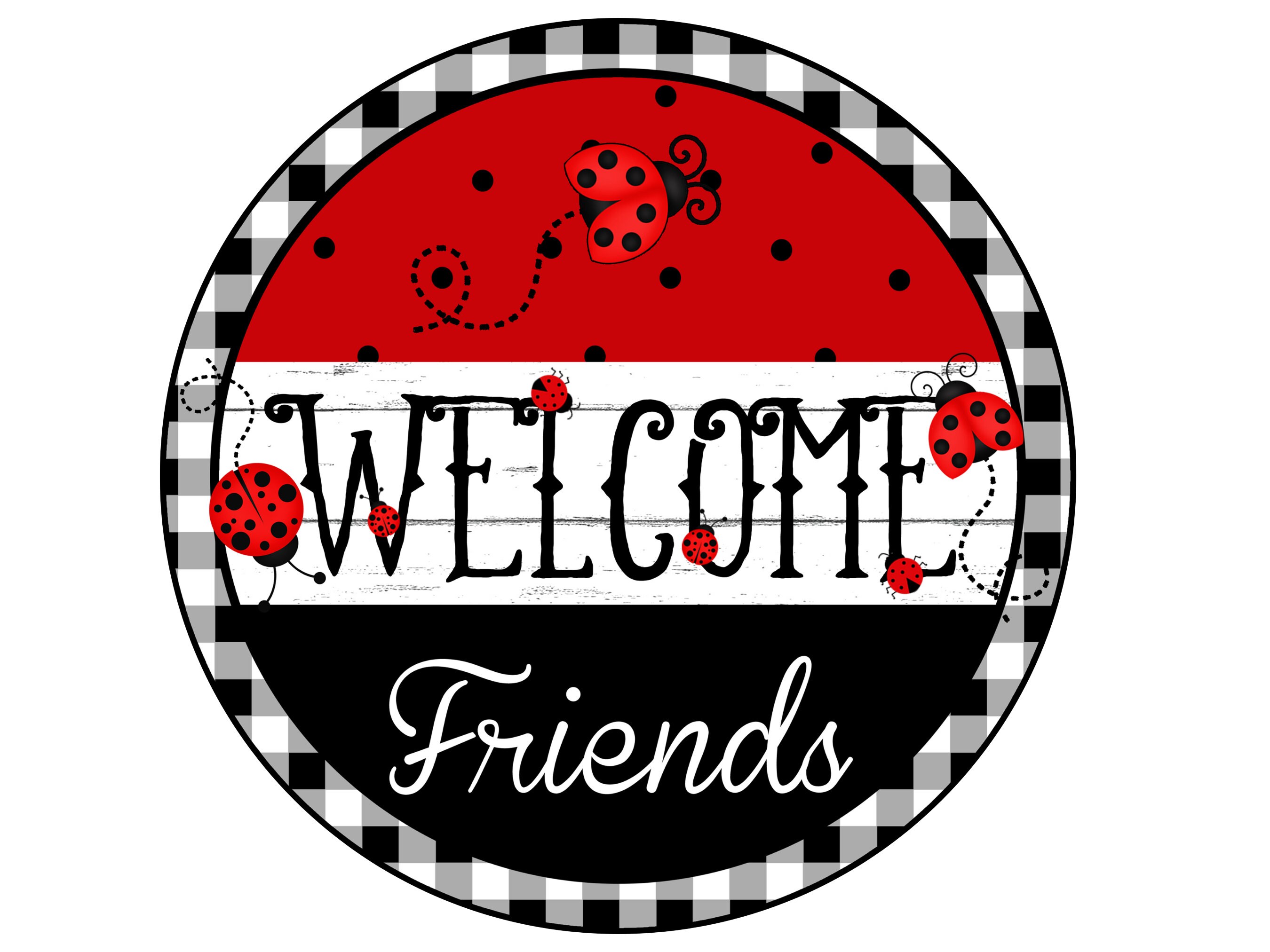 Shiplap Welcome Lady Bug Wreath Sign Lady Bug Sign Farmhouse - Etsy