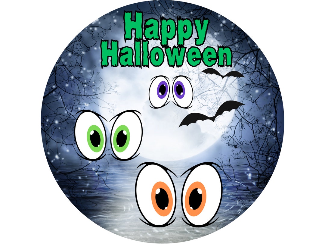 Spooky Googly Eyes Halloween Spider Web Sign, Eyes on You October 31 ...