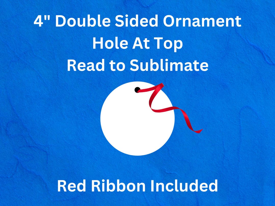 Sublimation Blank, White Round Blank, 4" Double Sided Ornament Blank ...
