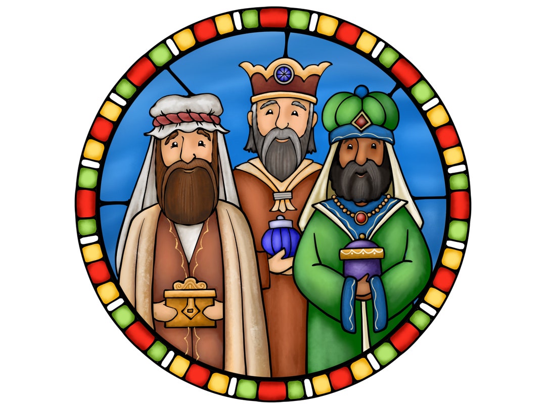 Three Wise Men Stained Glass Sign, 3 Wise Men Stained Glass Sign ...