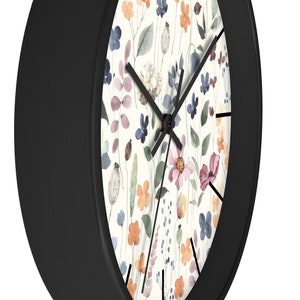 Wildflower Wall Clock - Etsy