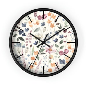 Wildflower Wall Clock - Etsy