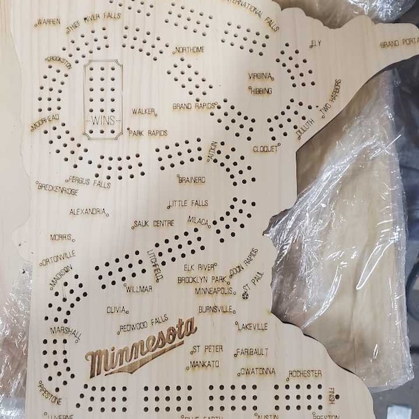 Minnesota Cribbage Board - Etsy