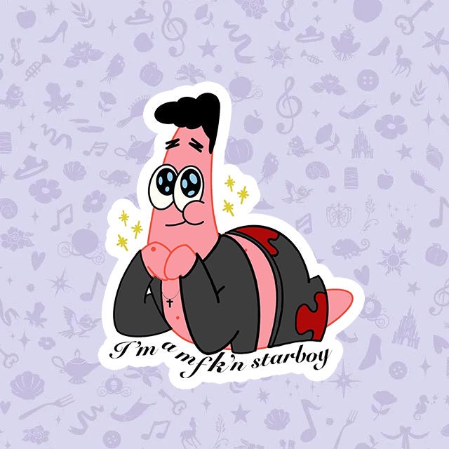 Patrick Star Sticker Spongebob Stickers Spongebob Gift - Etsy