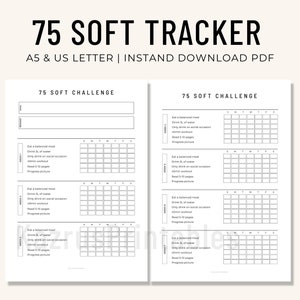 75 Soft Challenge, 75 Soft Challenge Tracker, Fitness Tracker, 75 Soft ...