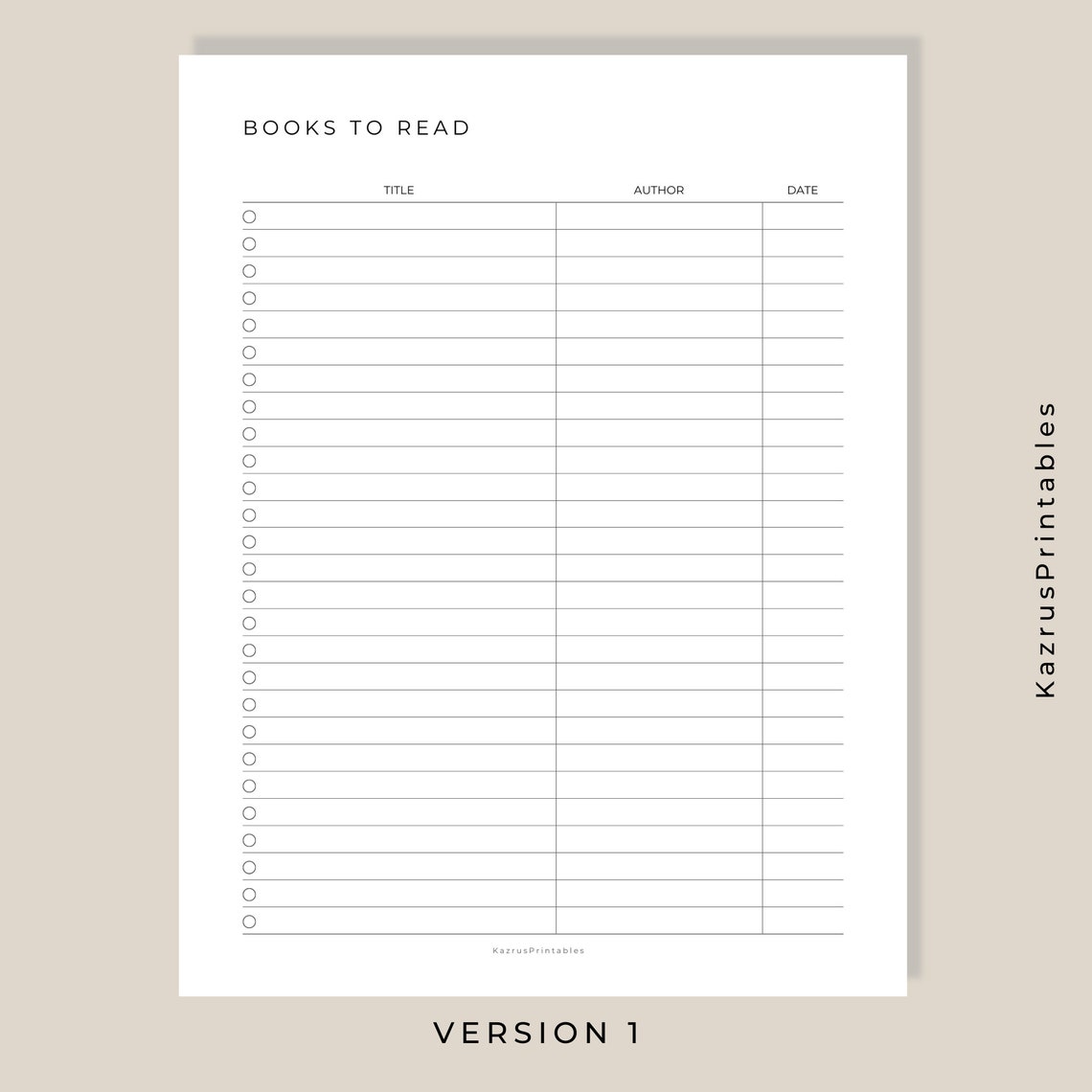 Reading Log Printable, Books to Read Printable, Reading Tracker ...