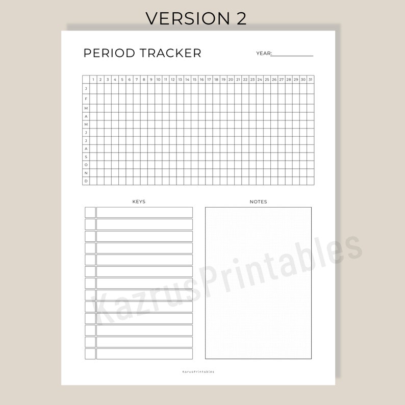 Period Tracker Printable, Cycle Tracker, Menstrual Tracker - Etsy Canada