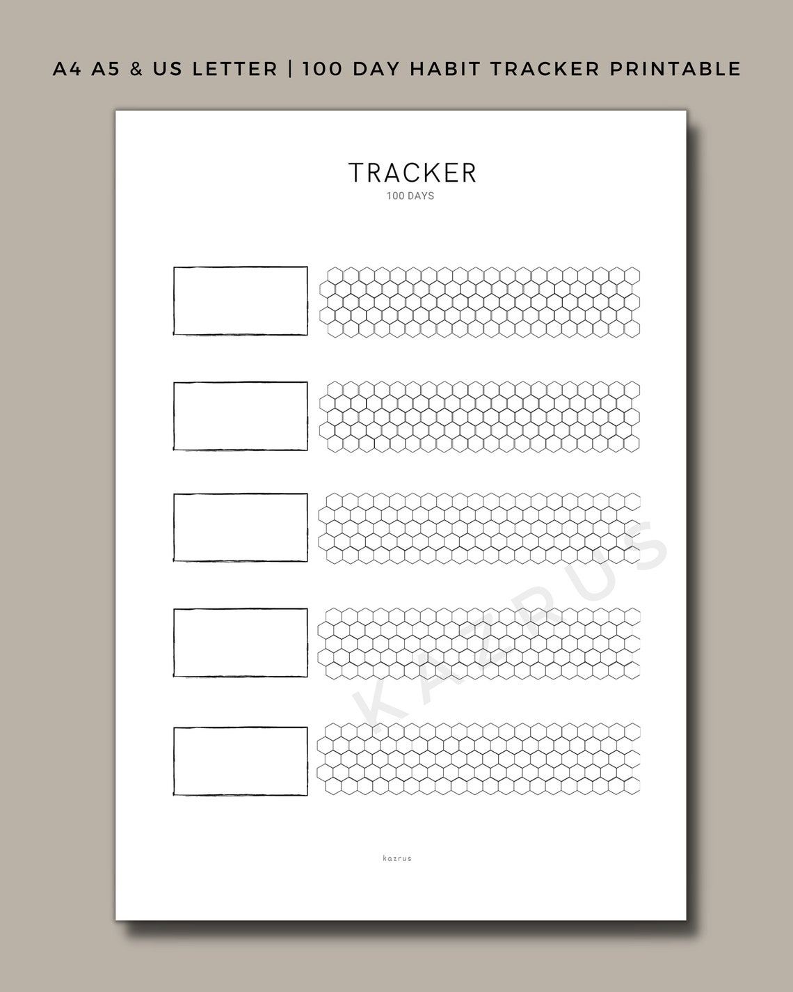 Habit Tracker Printable Habit Tracker Template PDF Fitness Tracker ...