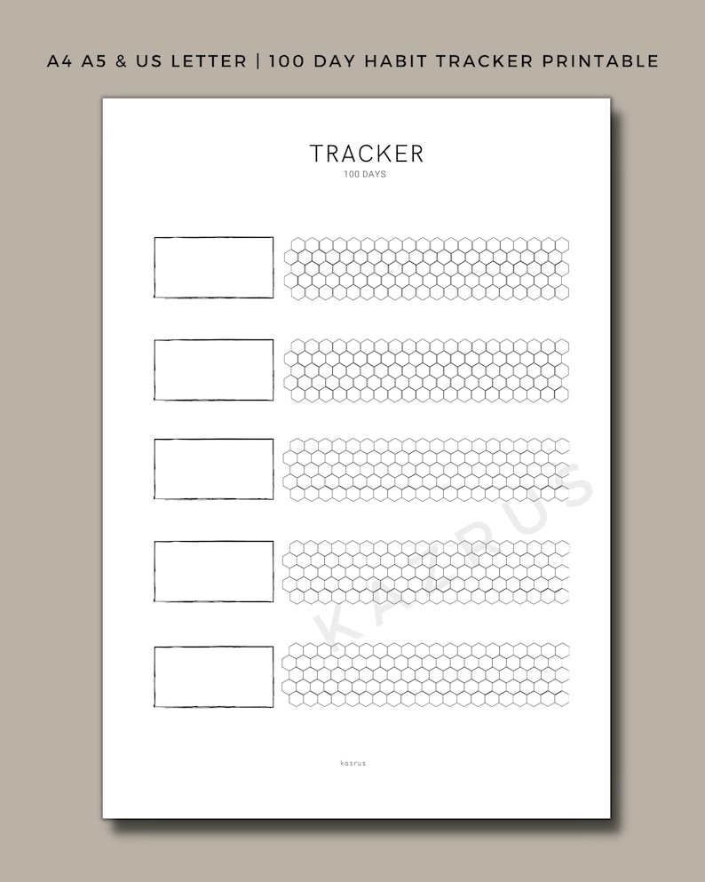 Habit Tracker Printable Habit Tracker Template PDF Fitness Tracker ...