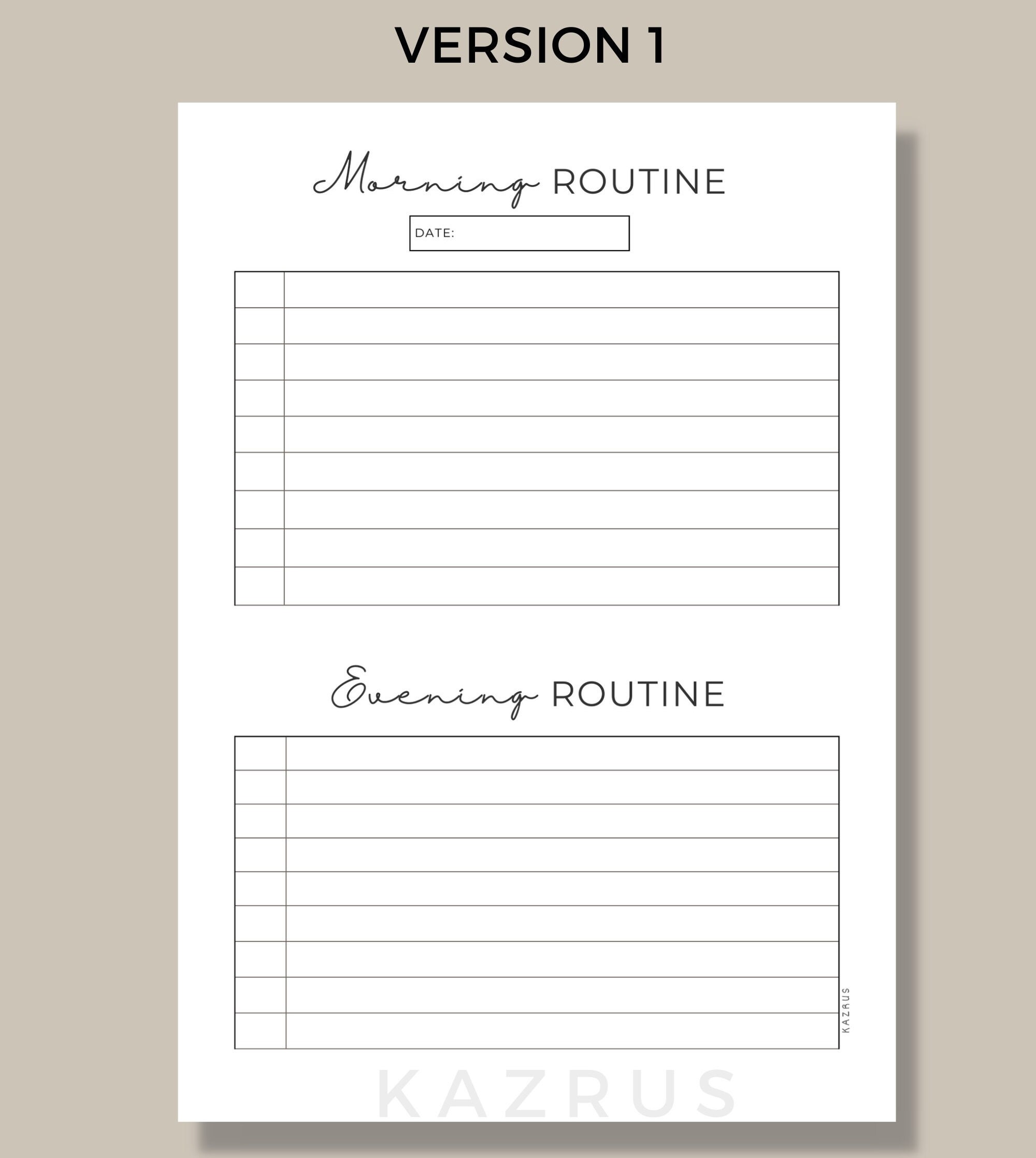 Routine Planner, Chore Chart Printable, to Do List Printable, Self Care ...