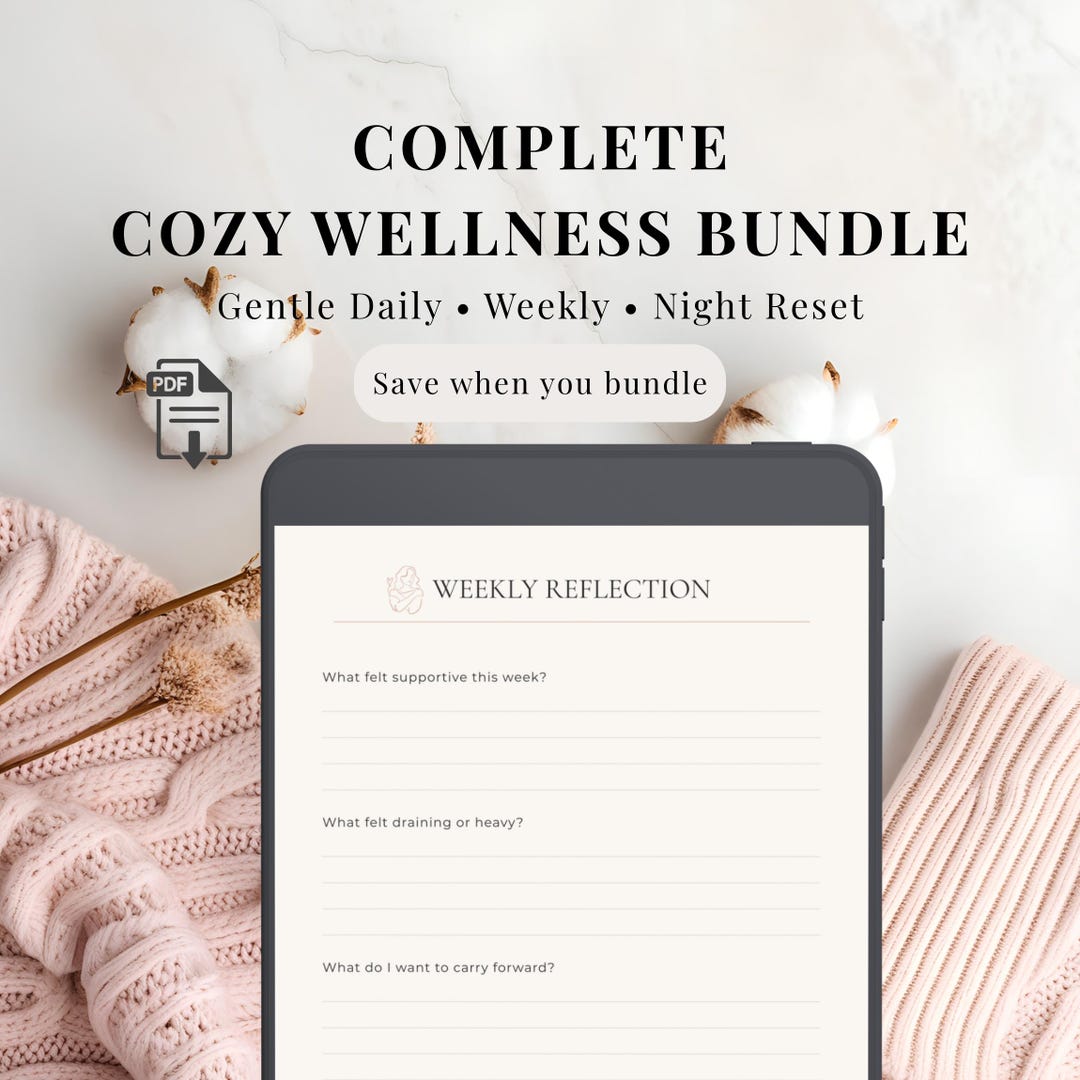 Complete Cozy Wellness Bundle | Gentle Daily, Weekly & Night Planners ...